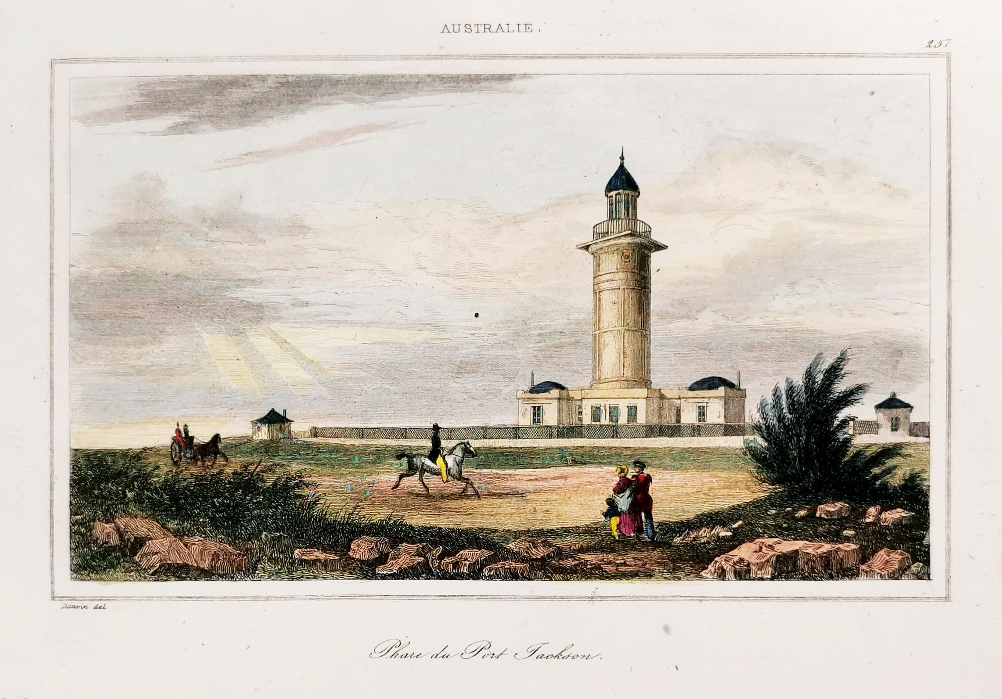 Phare du Port Jackson. - Antique Print Map Room