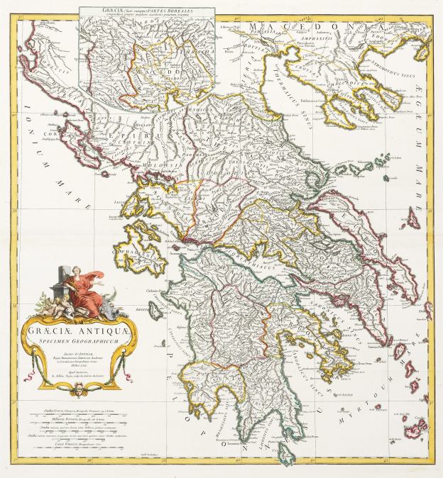 Graeciae Antiquae Specimen Geographicum ... (1762) - Antique Print Map Room