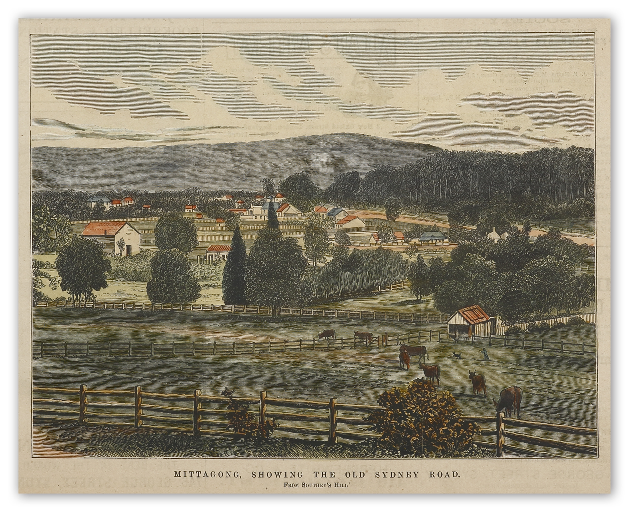 Mittagong, Showing the Old Sydney Road. From Southey's Hill. - Antique ...