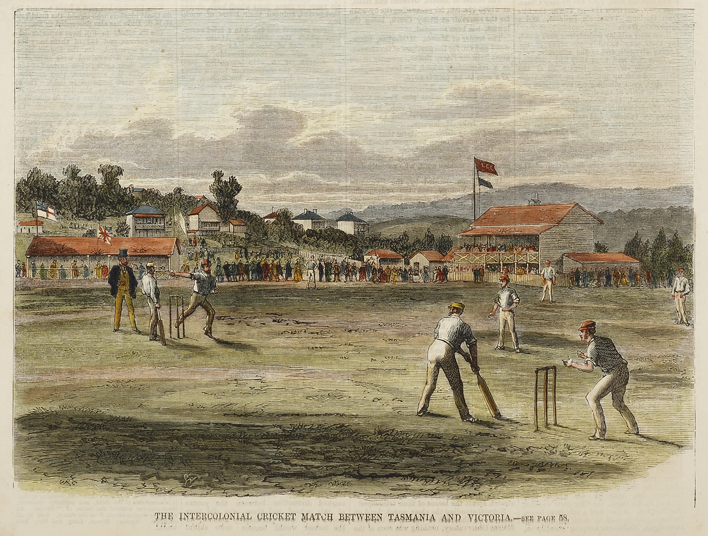 The Intercolonial Cricket Match Between Tasmania and Victoria ...