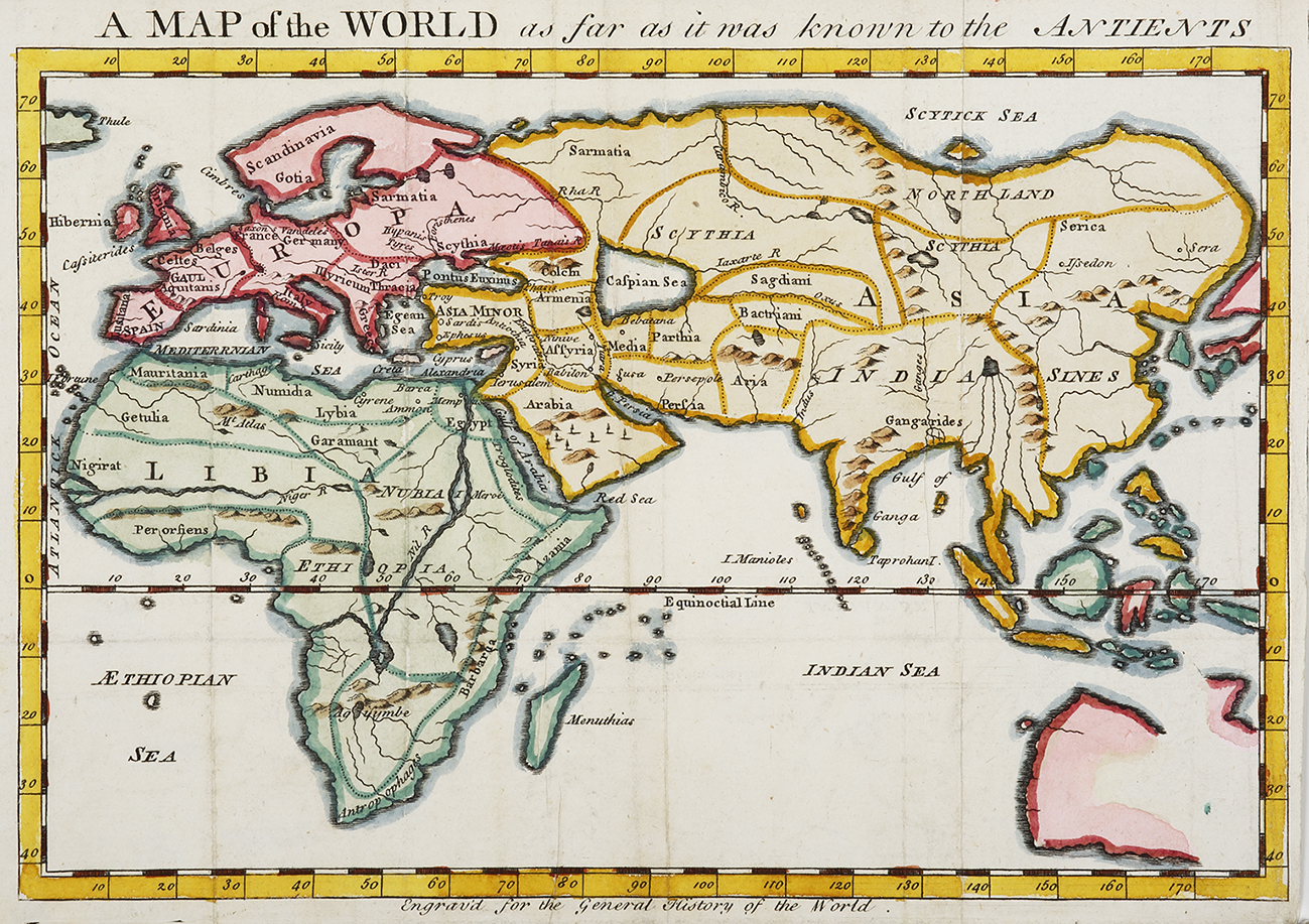 A Map of the World as far as it was known to the Antients - Antique ...