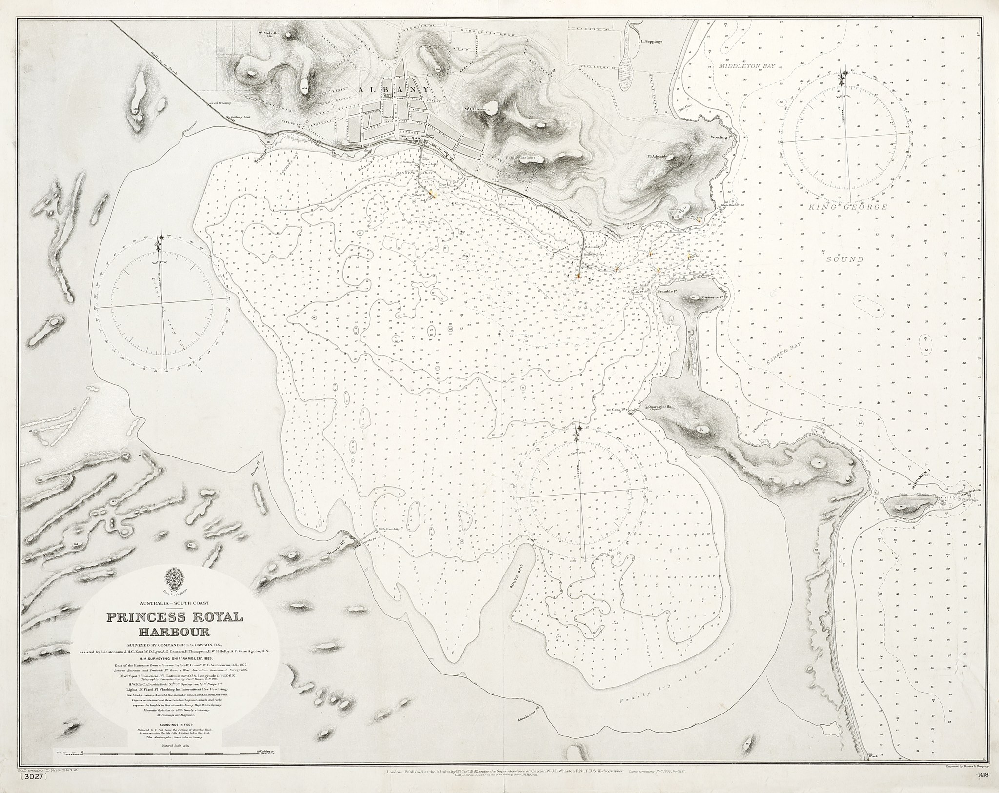 [AUSTRALIA-WA] Princess Royal Harbour | Antique Print Map Room