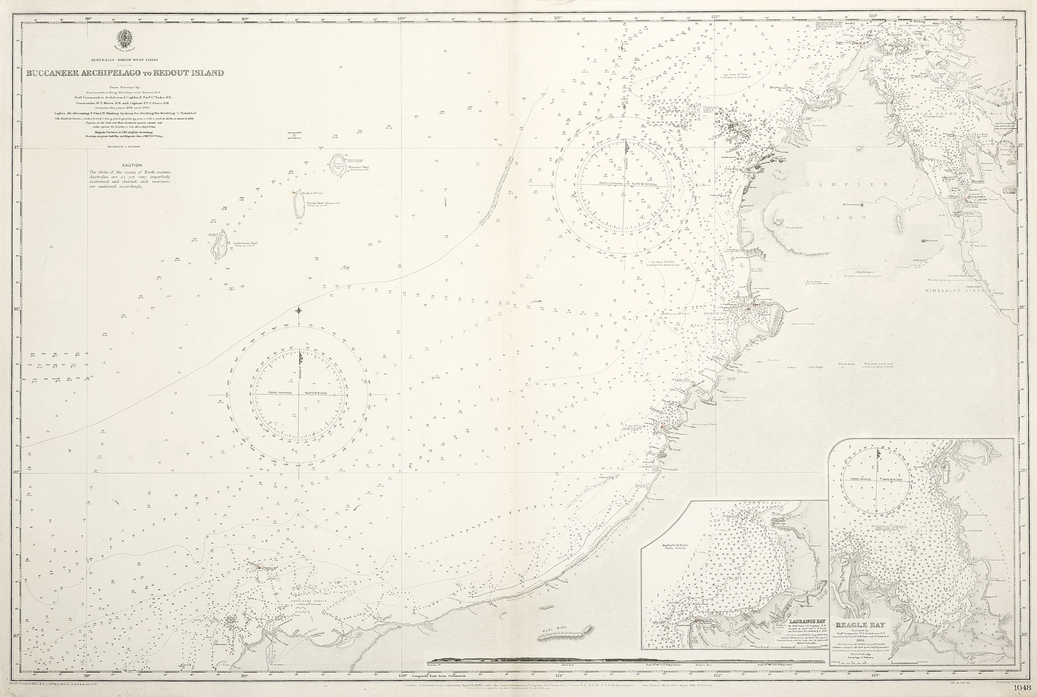 [AUSTRALIA-WA] Buccaneer Archipelago to Redout Island | Antique Print ...