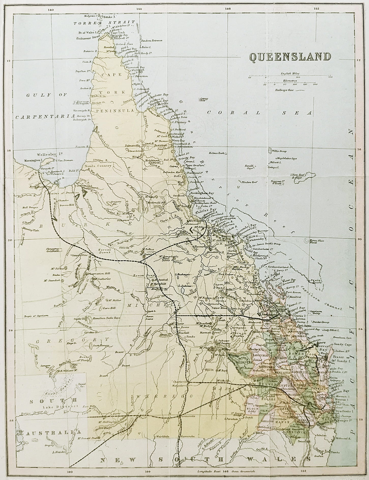 Queensland - Antique Print Map Room