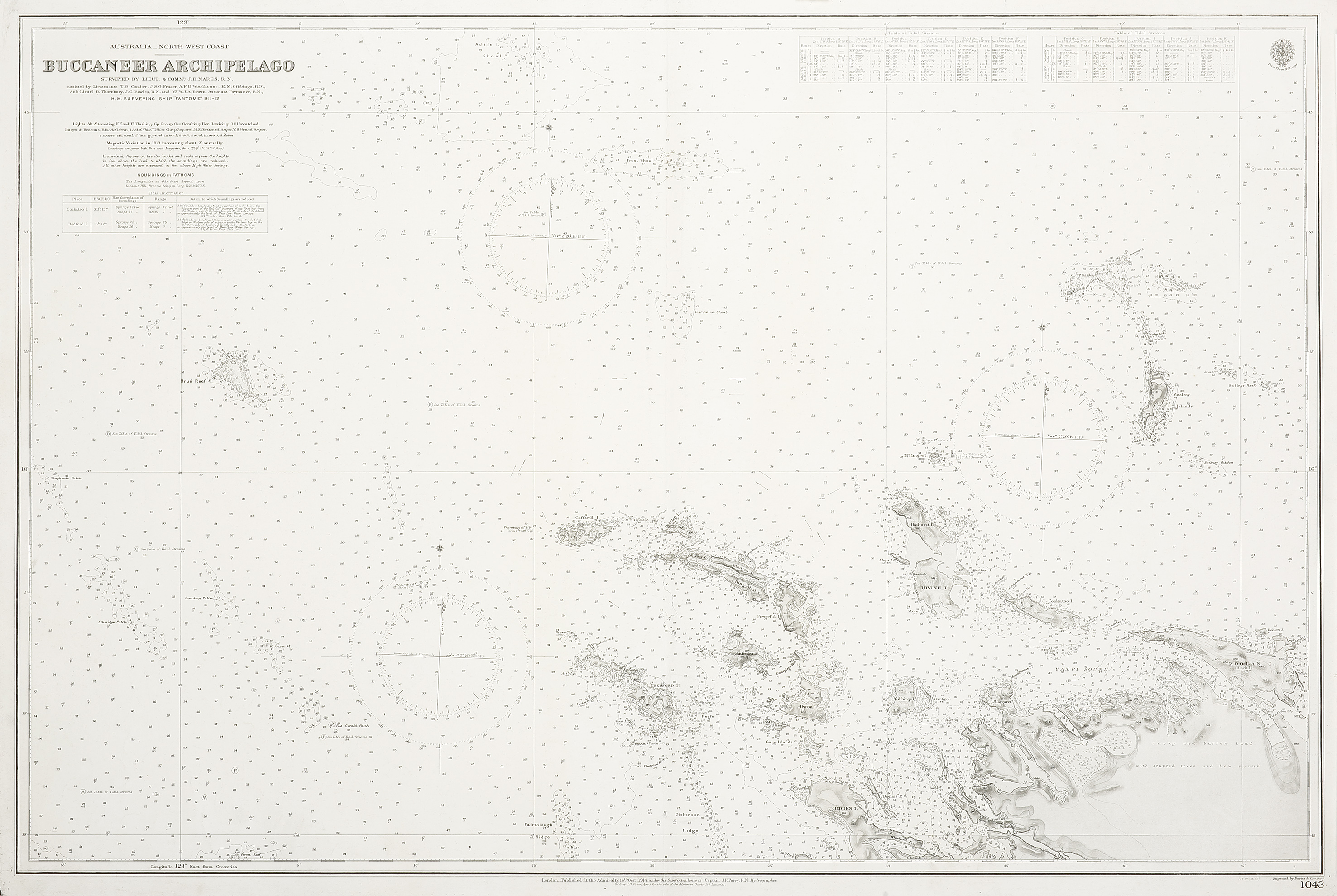 [AUSTRALIA-WA] Buccaneer Archipelago - Antique Print Map Room