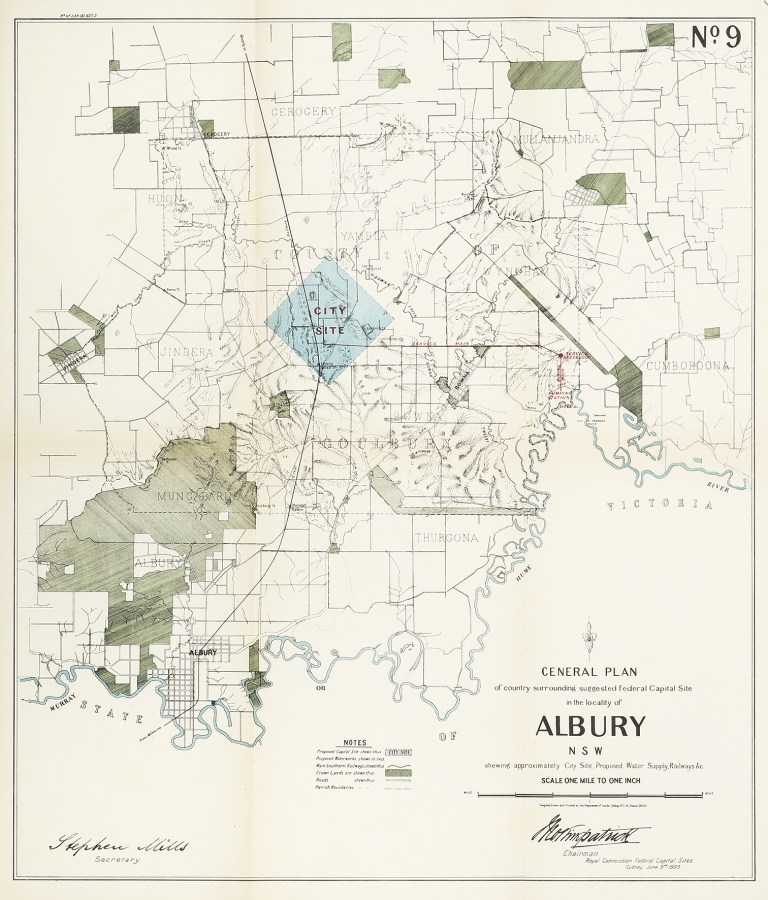 General Plan of Country Surrounding Suggested Federal Capital Site in ...