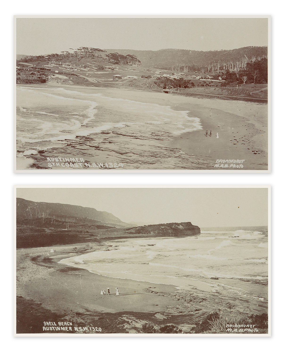 Shell Beach Austinmer - Antique Print Map Room