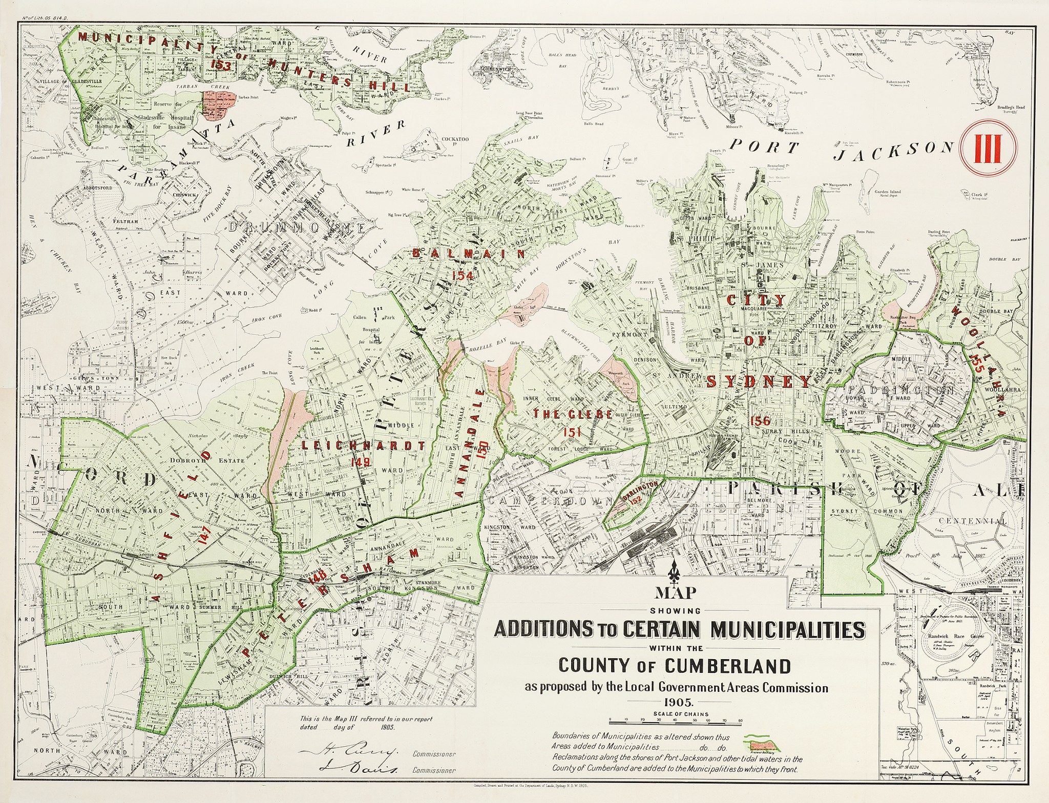 Map Showing Additions to Certain Municipalities within the County of ...