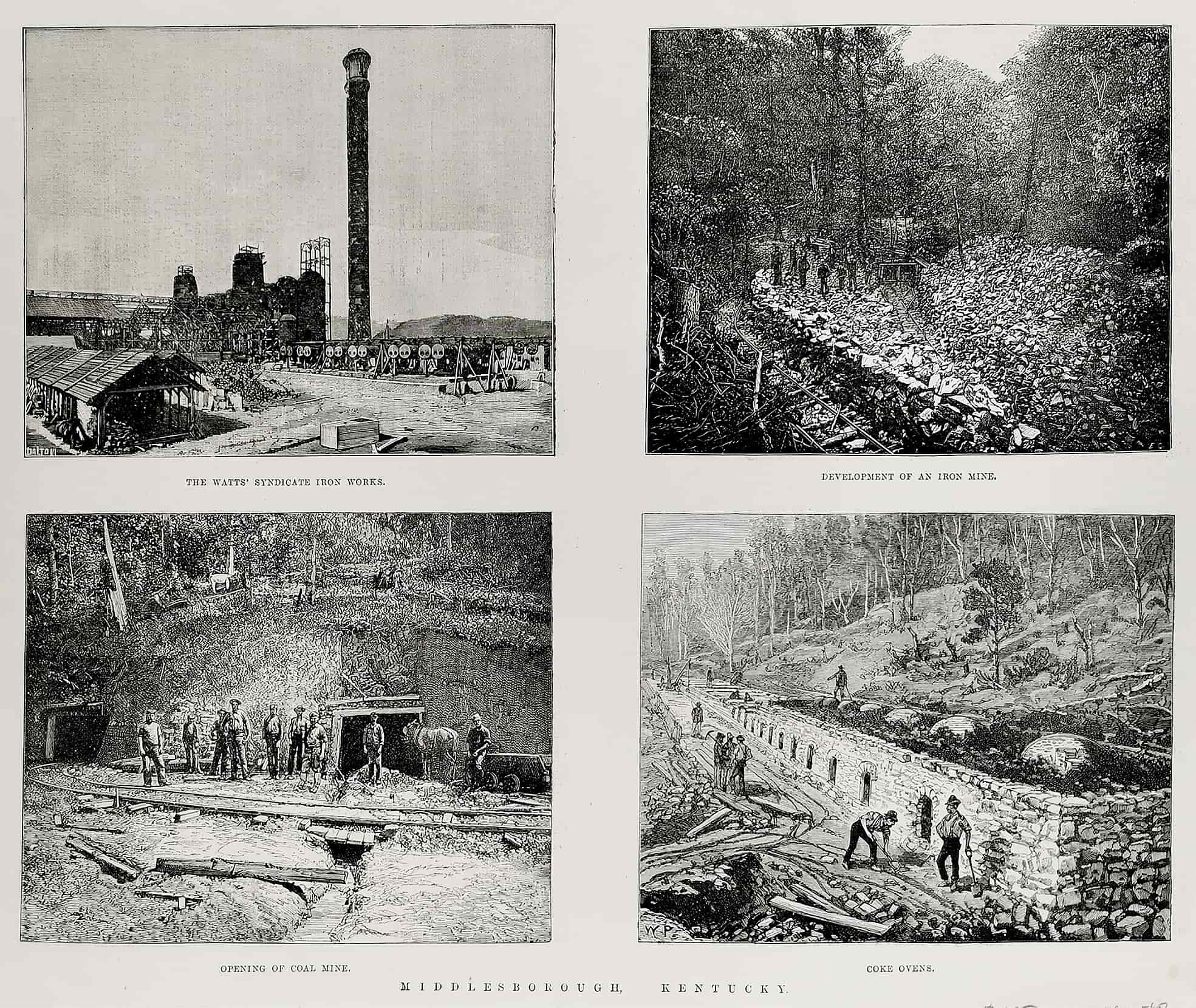 Middlesborough, Kentucky. - Antique Print Map Room