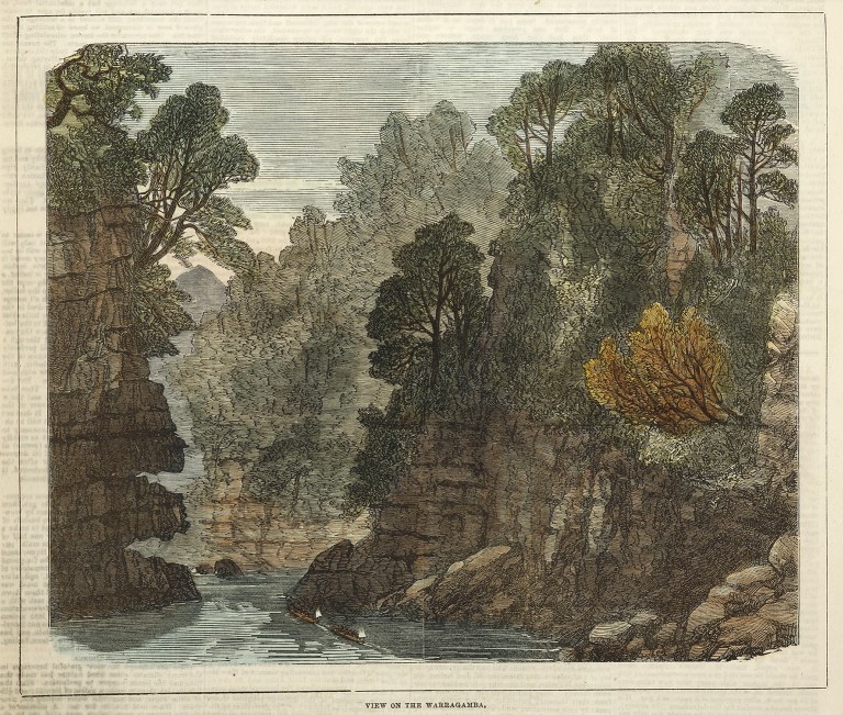 View on the Warragamba. - Antique Print Map Room