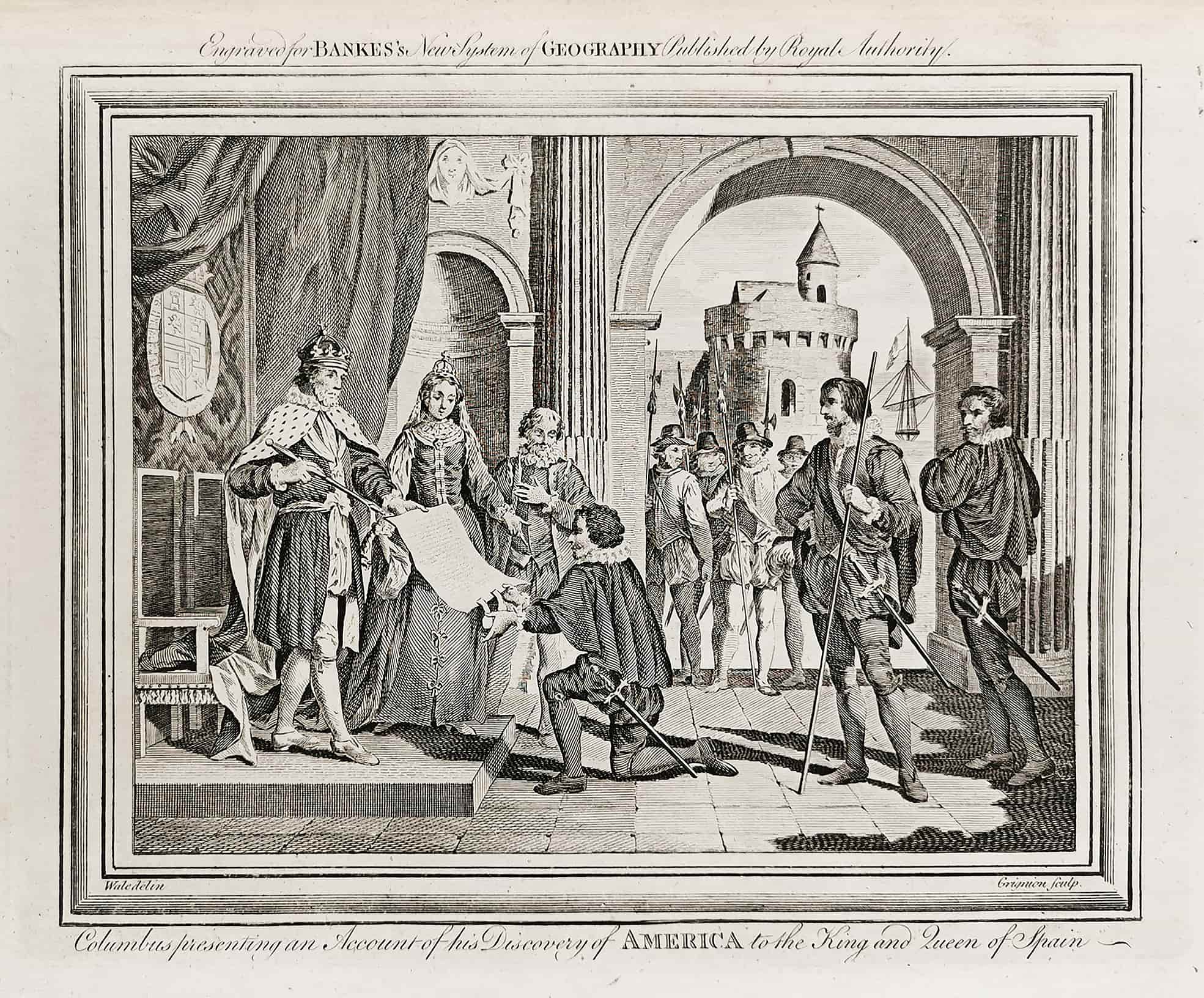 Columbus presenting an Account of his Discovery of America to the King ...