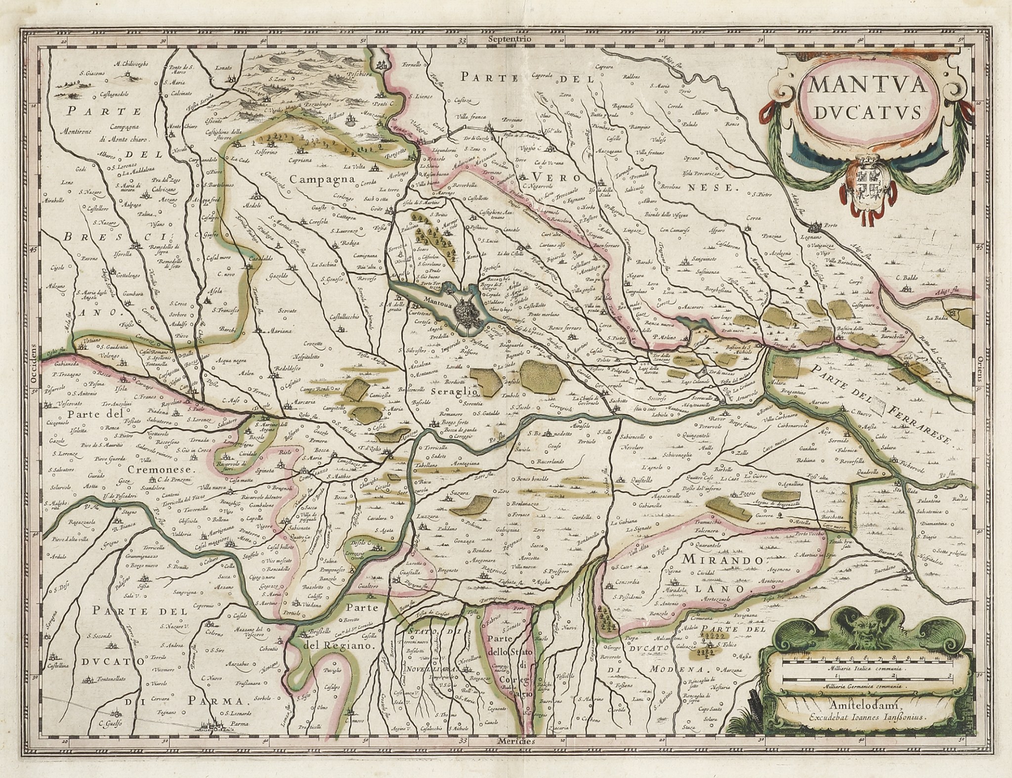 Mantua Ducatus - Antique Print Map Room