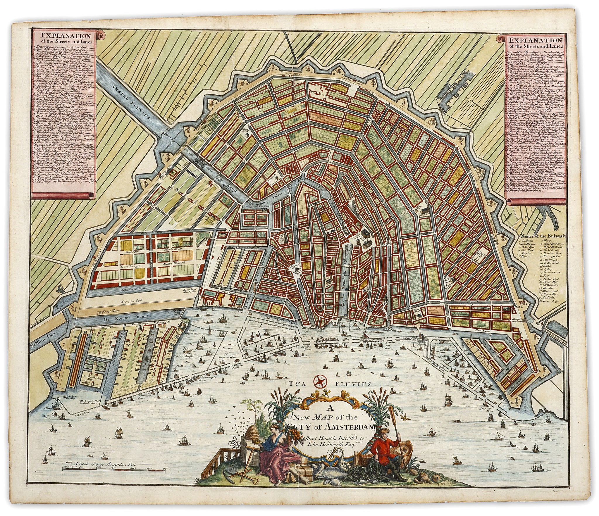 A New Map of the City of Amsterdam. Most Humbly Inscribed to John ...