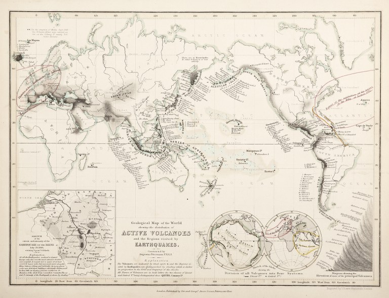 Geological Map of the World showing the Distribution of Active ...