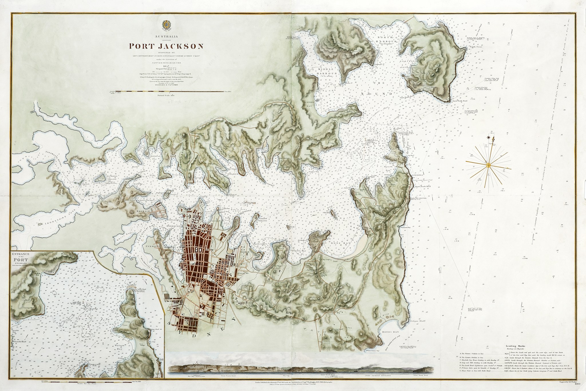 [AUSTRALIA-NSW] Port Jackson - Antique Print Map Room