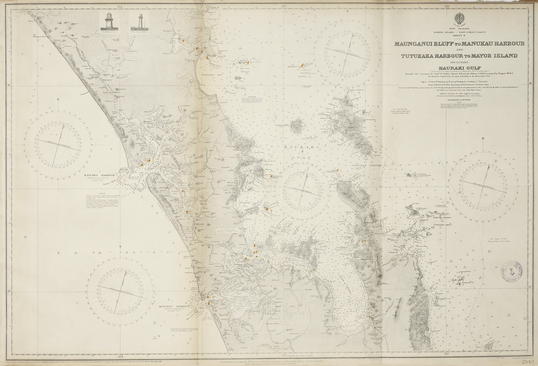 [NEW ZEALAND] Maunganui Bluff to Manukau Harbour and Tutukaka Harbour ...