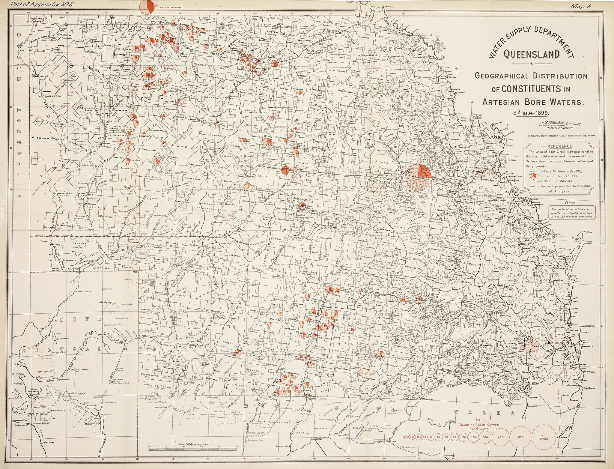 Water Supply-Department / Map of Queensland Showing Geographical ...