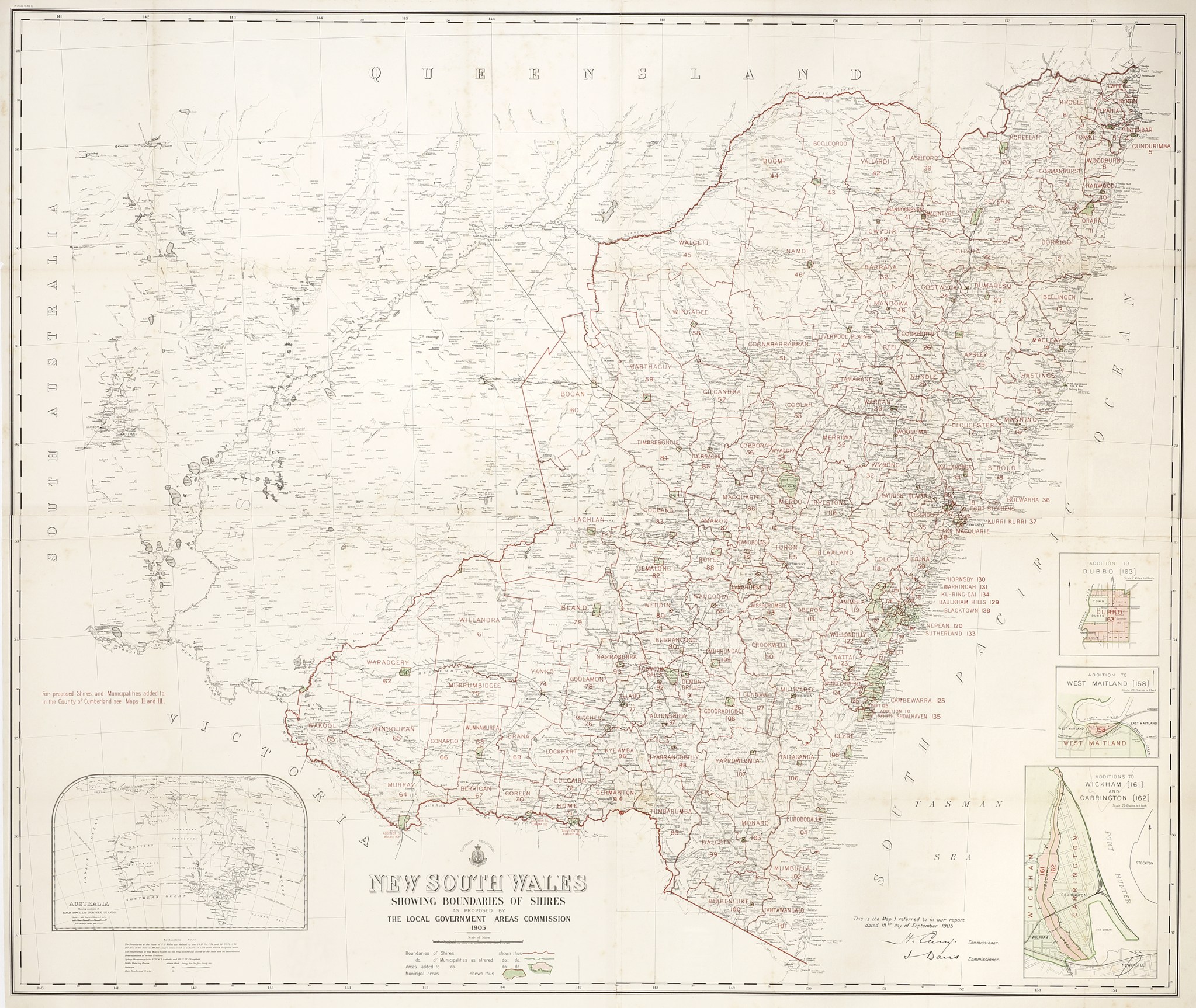 New South Wales Showing Boundaries of Shires as Proposed by the Local ...