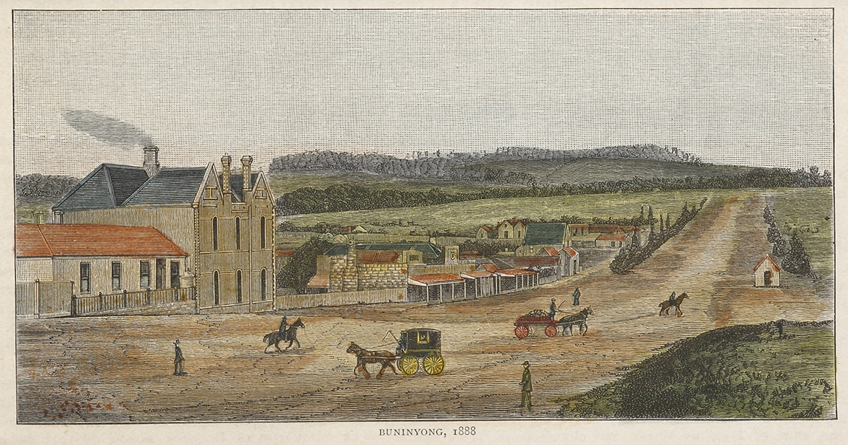 Buninyong, 1888 - Antique Print Map Room