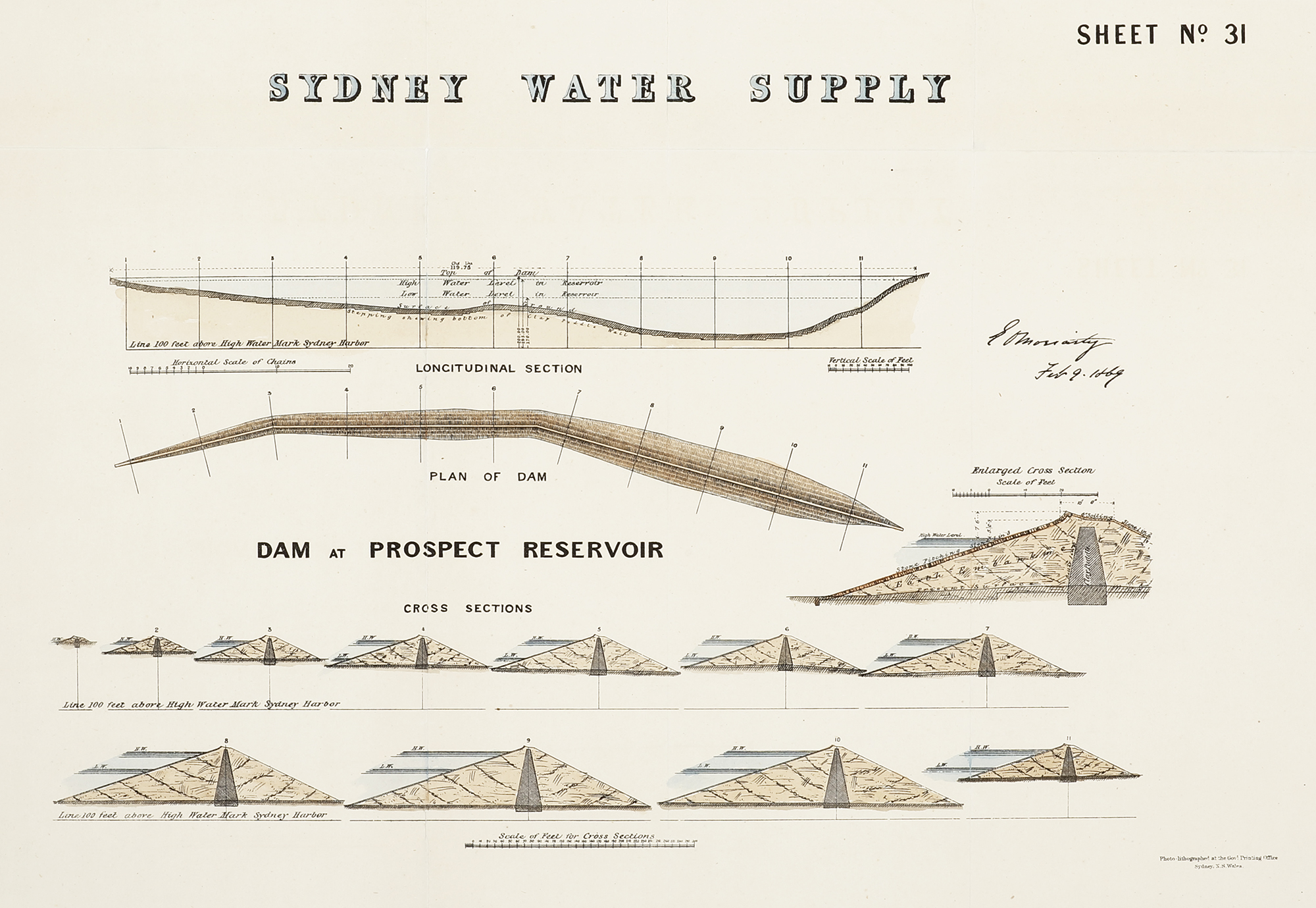 Sydney Water Supply Sheet No. 31 - Antique Print Map Room