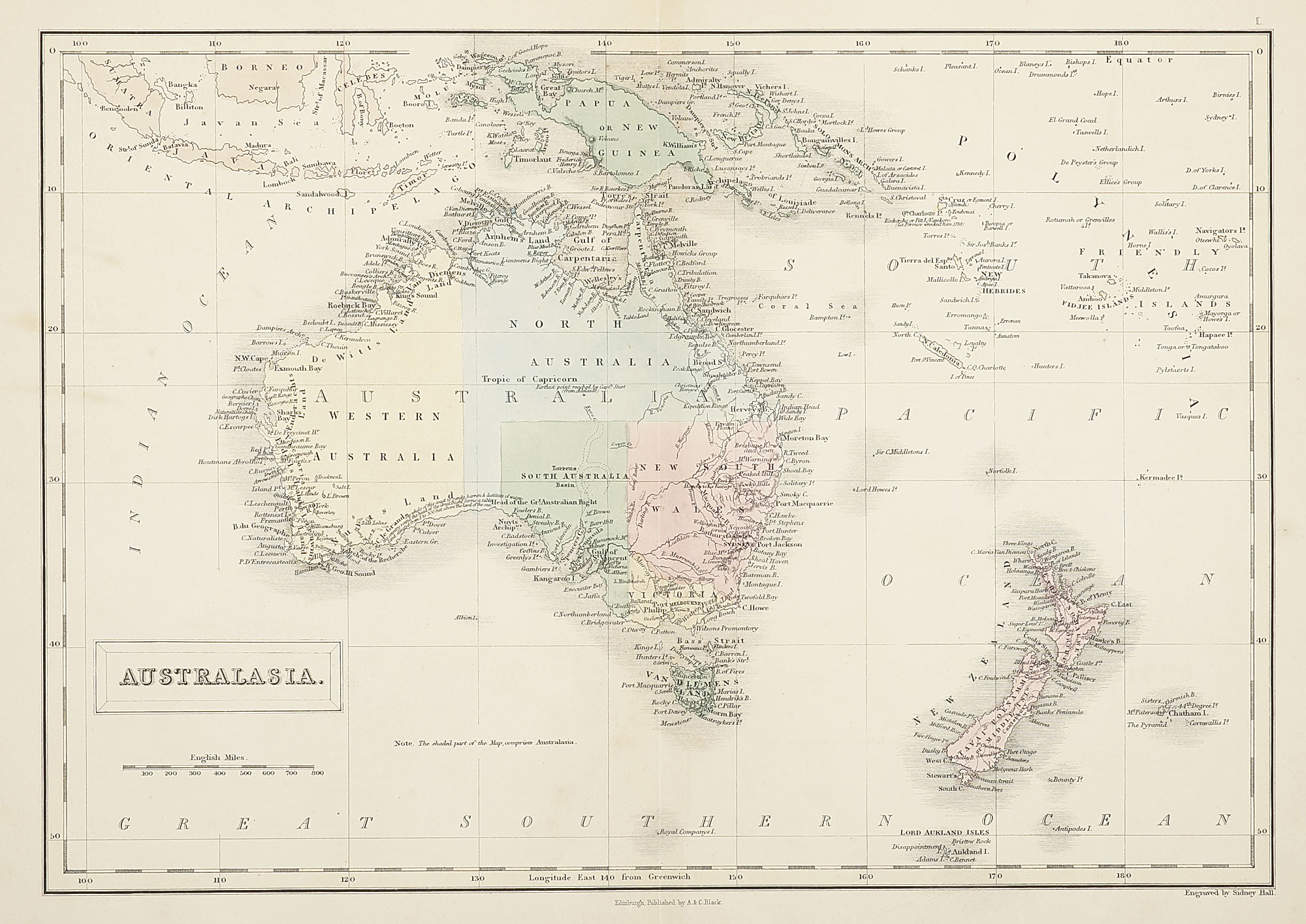 Australasia. - Antique Print Map Room