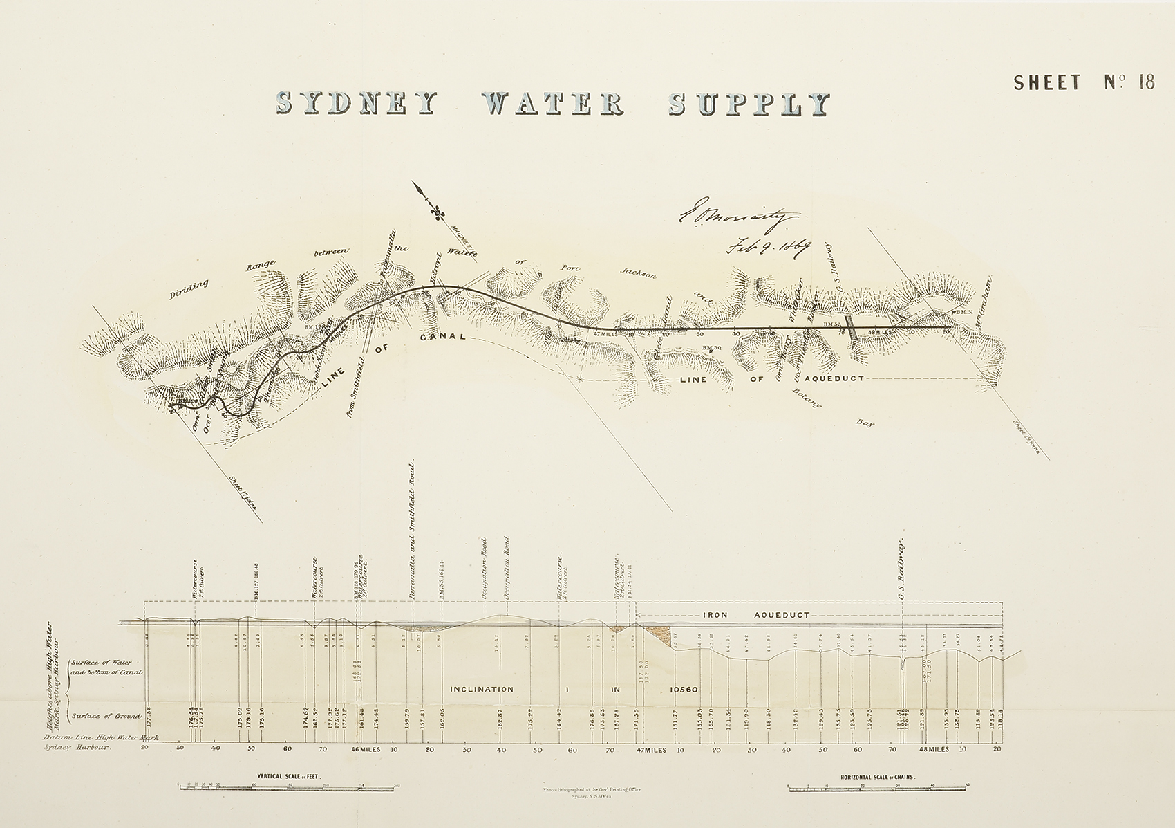Sydney Water Supply Sheet No.18 - Antique Print Map Room