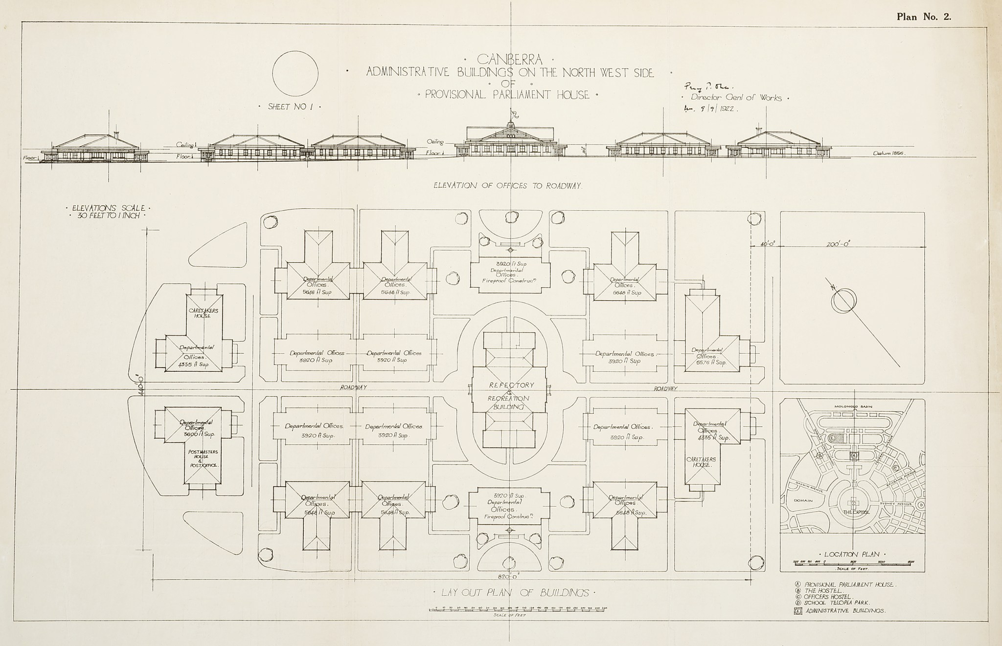 Canberra Administrive Buildings on the North West Side of Provisional ...