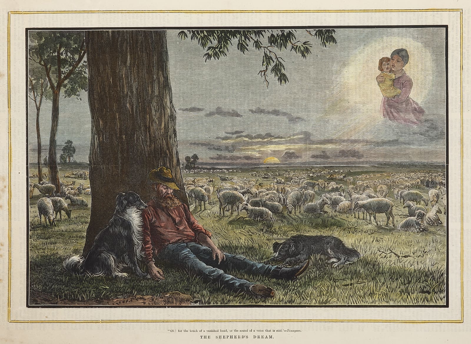 The Shepherd's Dream. - Antique Print Map Room