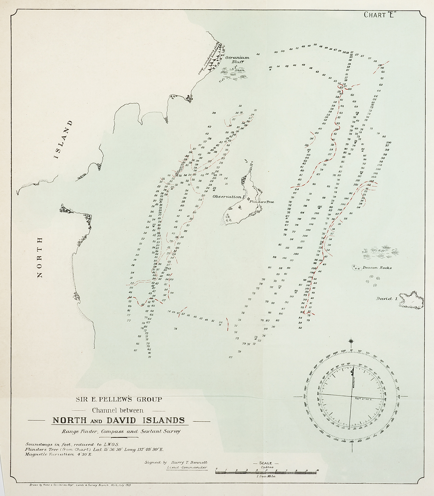 Sir E. Pellew's Group Channel Between North and David Islands showing ...