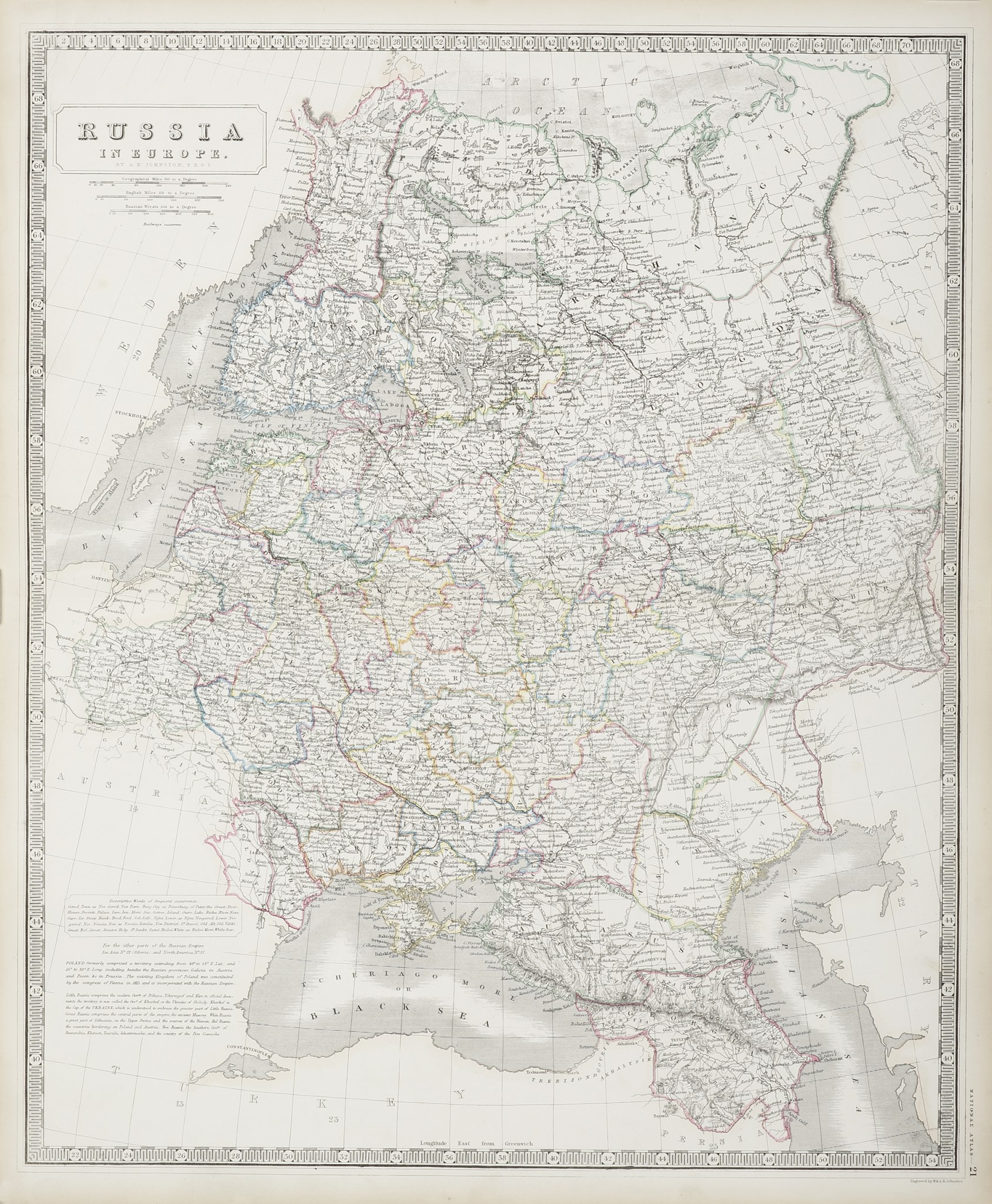 Russia in Europe. | Antique Print Map Room