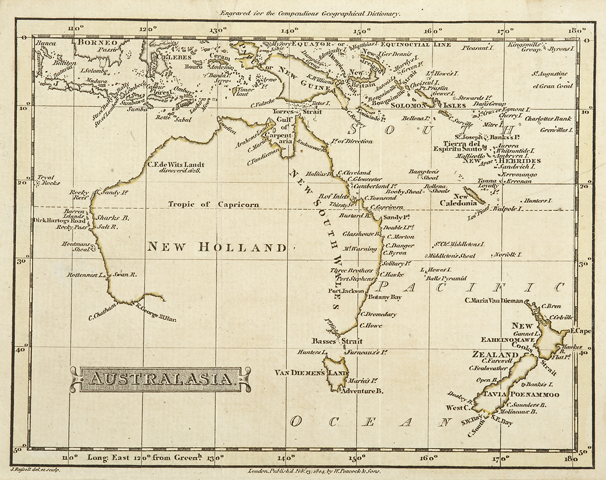 Australasia. - Antique Print Map Room