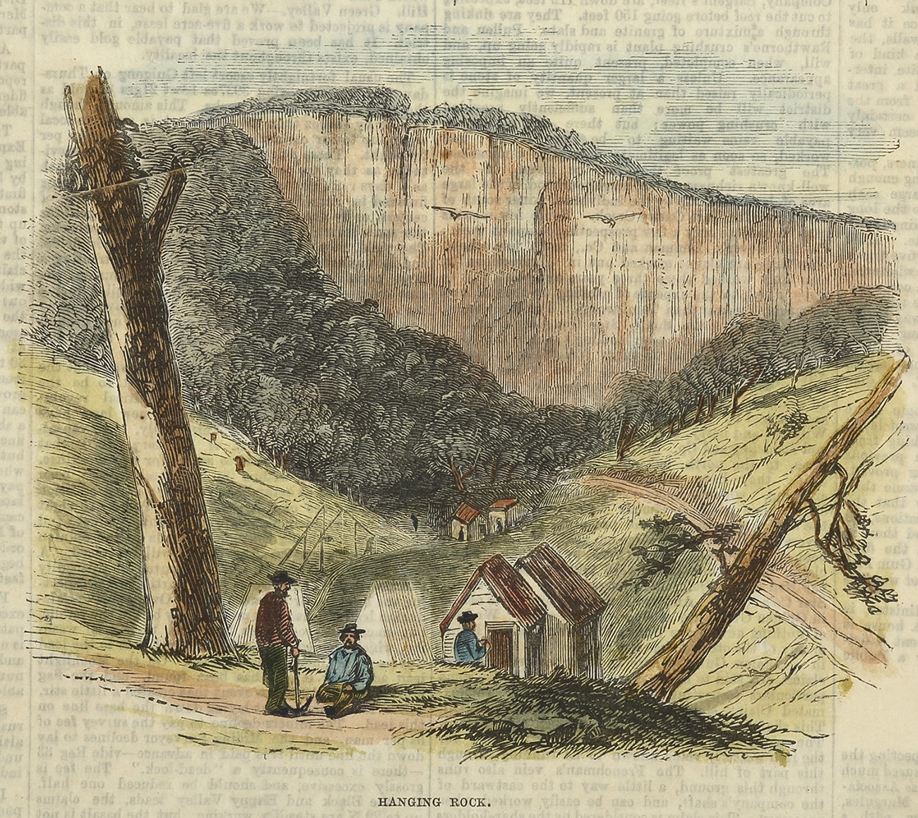 Hanging Rock. - Antique Print Map Room