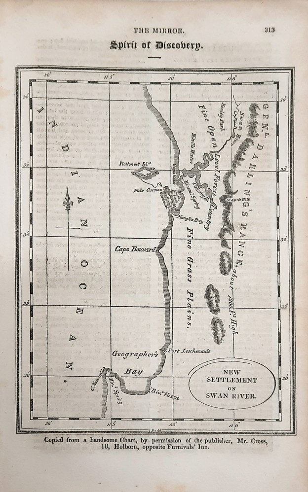 [Swan River Colony 1830] - Antique Print Map Room