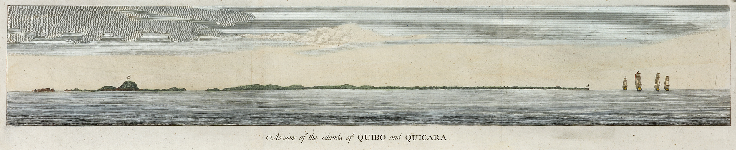 A View of the Hill of Quibo and Quicara. - Antique Print Map Room