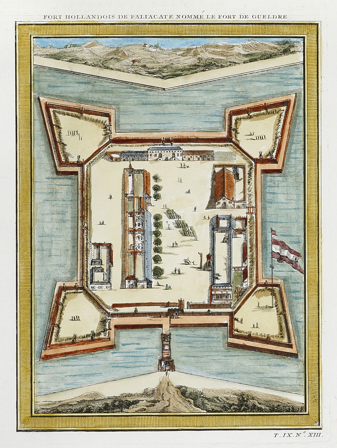 Fort Hollandois de Pallacate Nomme le Fort de Gueldre - Antique Print ...