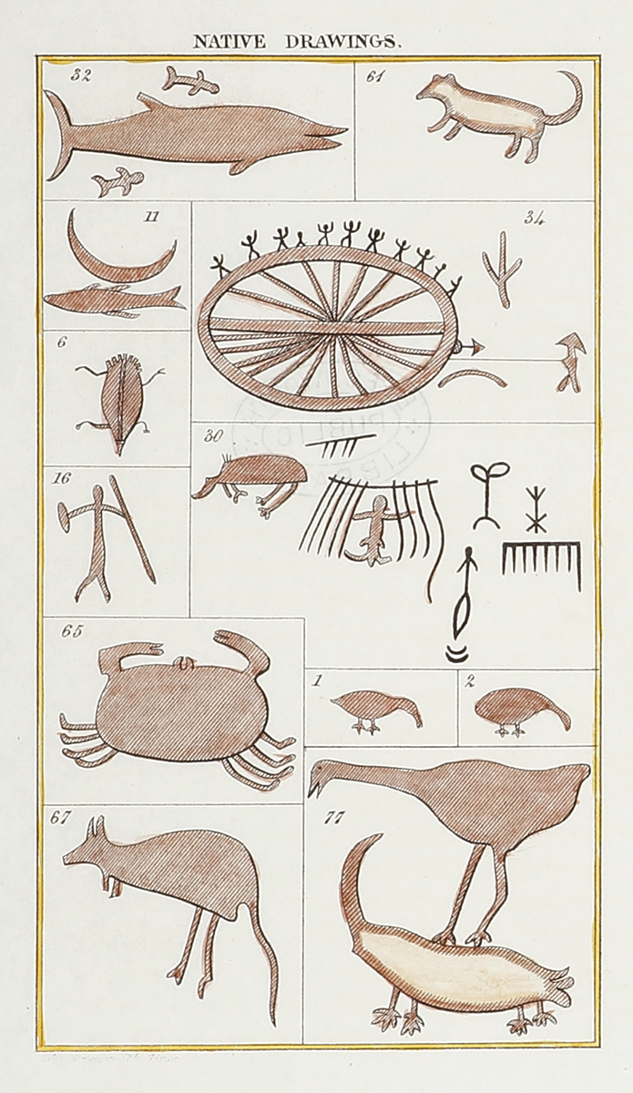 Native Drawings. - Antique Print Map Room