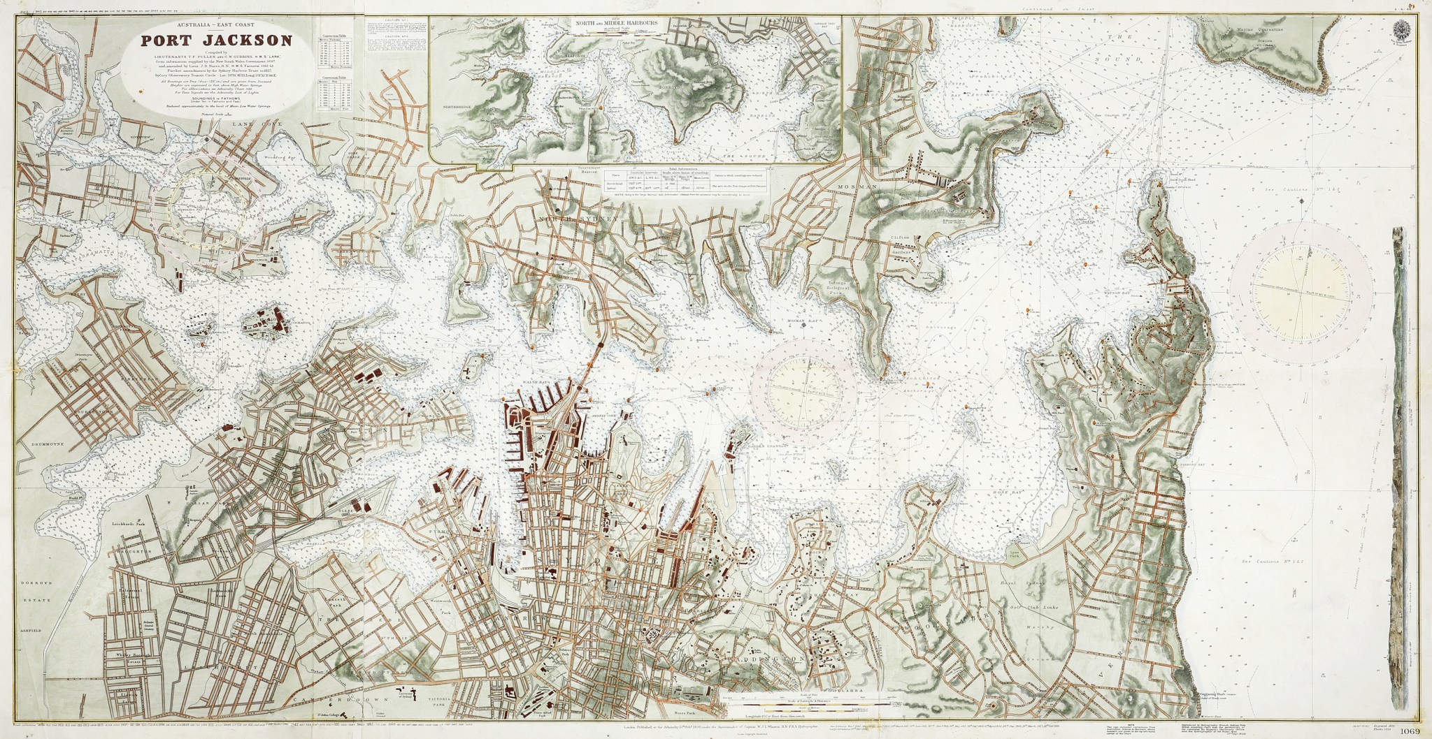 [AUSTRALIA-NSW] Port Jackson Surveyed by Lieut. J. Hutchinson Messrs. J ...