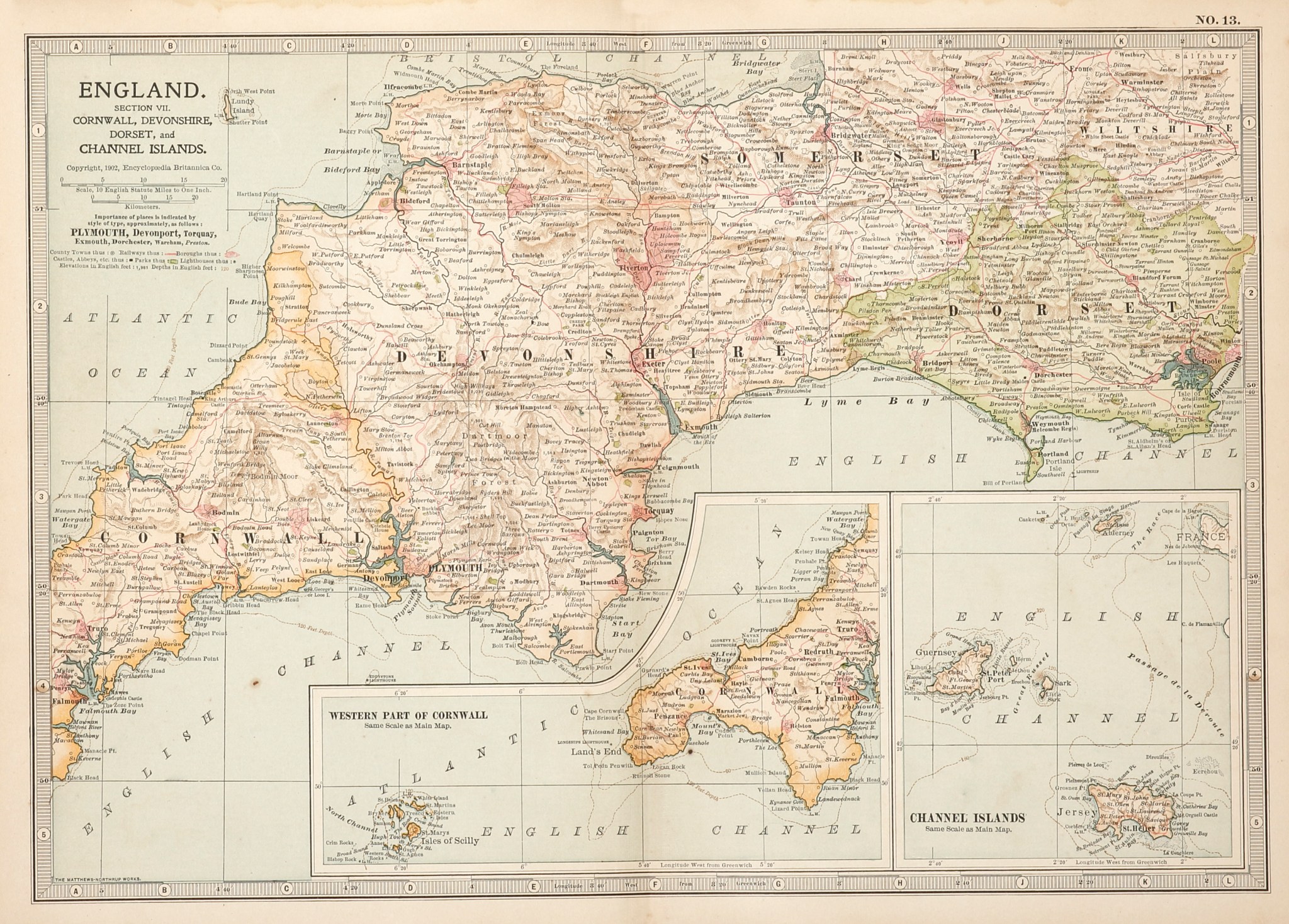 England and Wales Section VII. Cornwall, Devonshire, Dorset and Channel ...