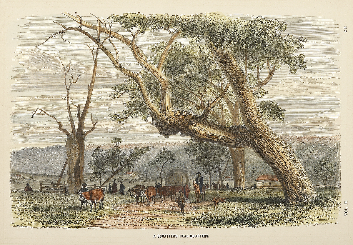 A Squatter's head-quarters. - Antique Print Map Room