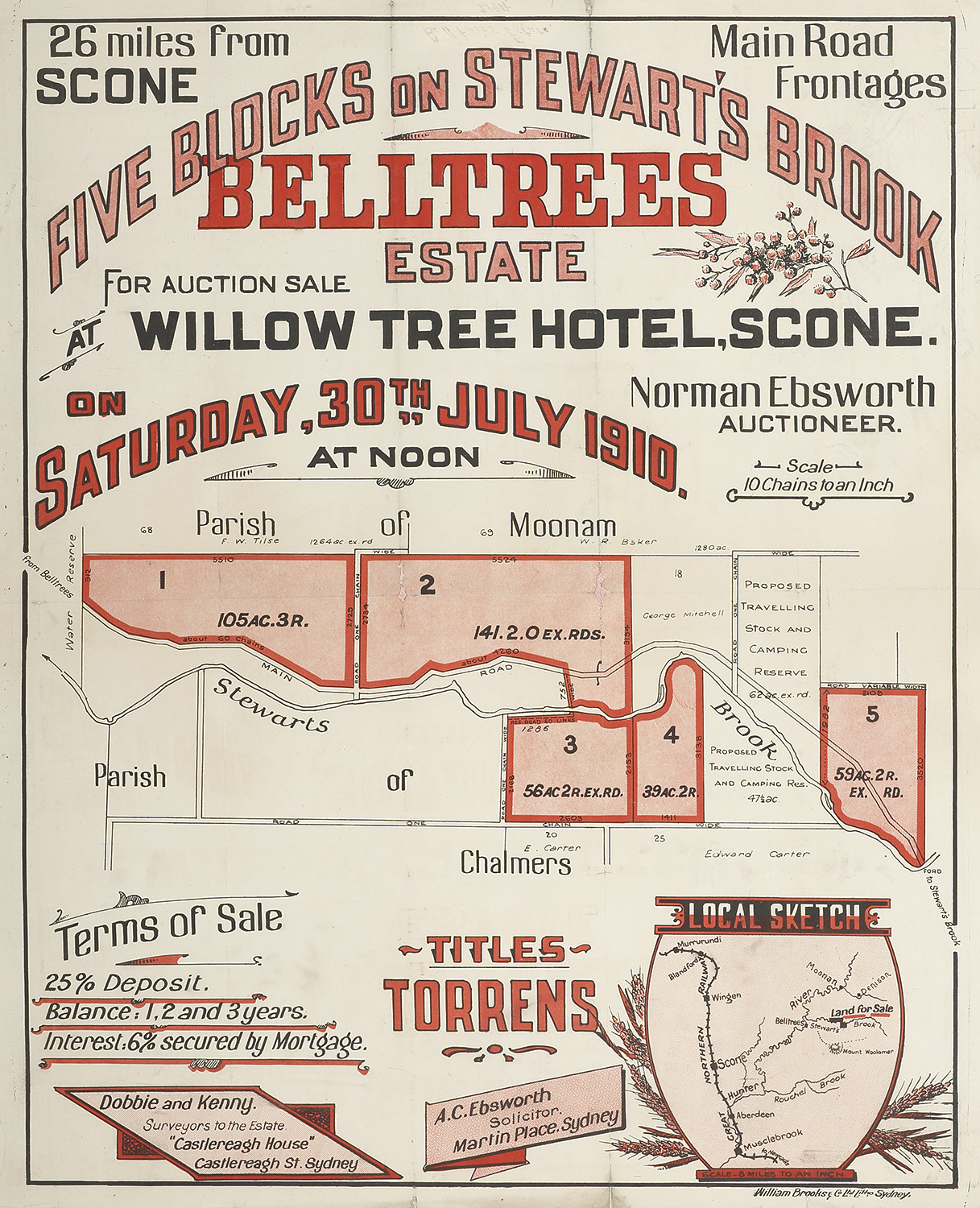 Five Blocks on Stewart's Brook Belltrees Estate for Auction Sale at ...