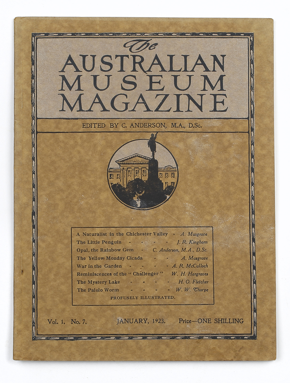 The Australian Museum Magazine. Volume I. No. 7 January, 1923 ...