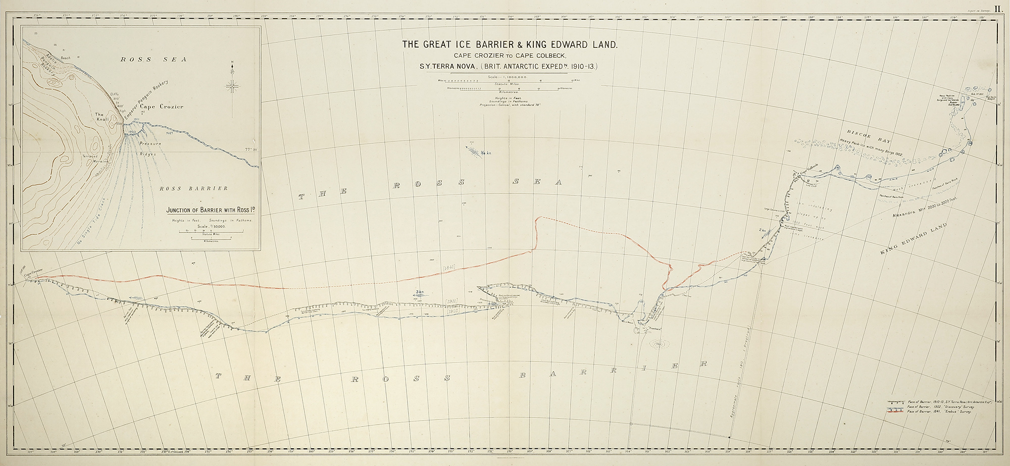 The Great Ice Barrier & King Edward Land. Cape Crozier to Cape Colbeck ...