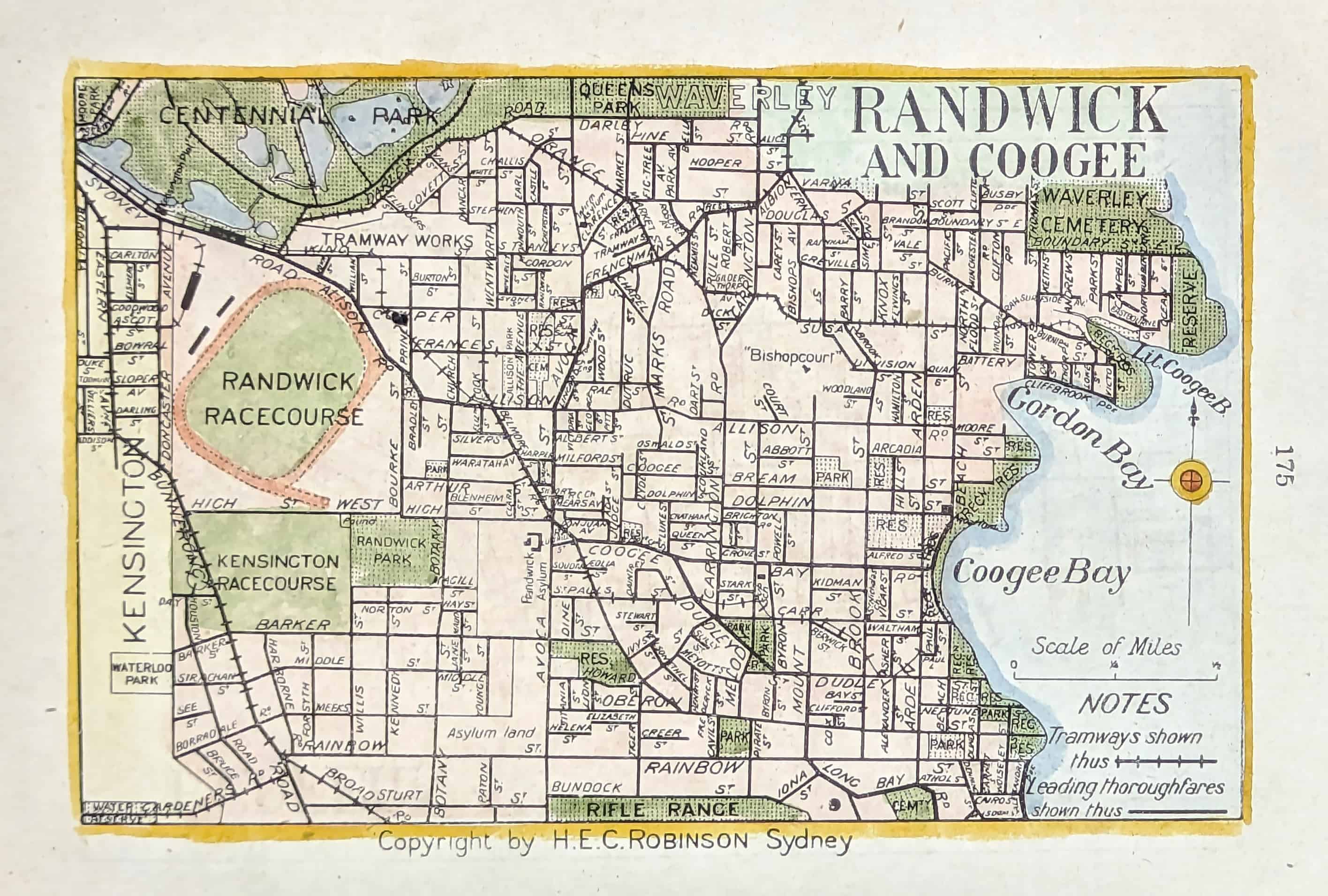 Randwick and Coogee - Antique Print Map Room