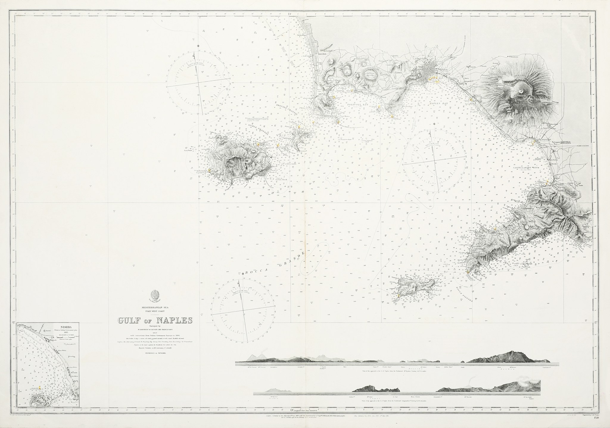 [EUROPE-ITALY] Gulf of Naples Surveyed by M.Darondeau & Gaussin: Imp ...