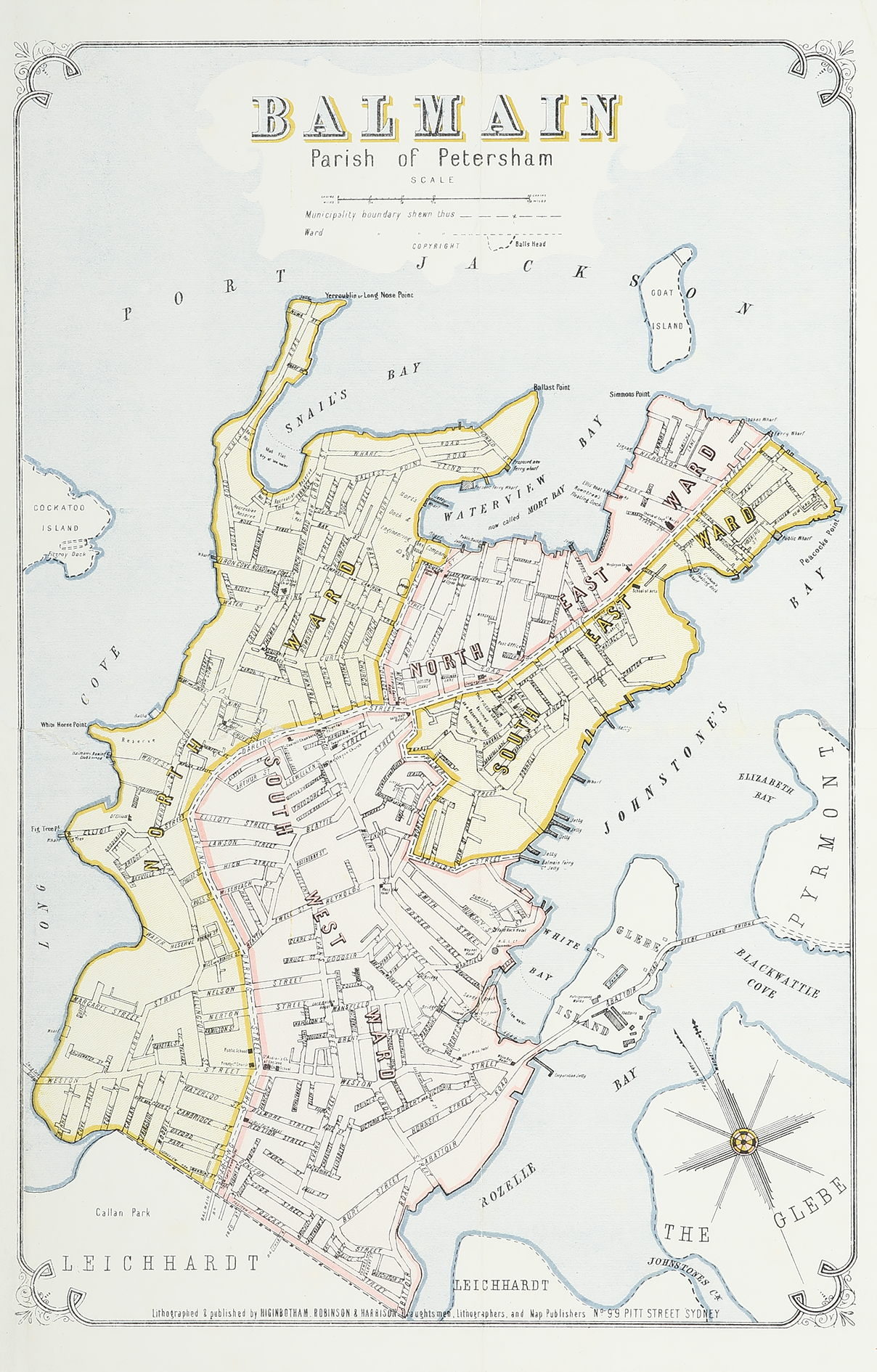 Balmain Parish of Petersham - Antique Print Map Room