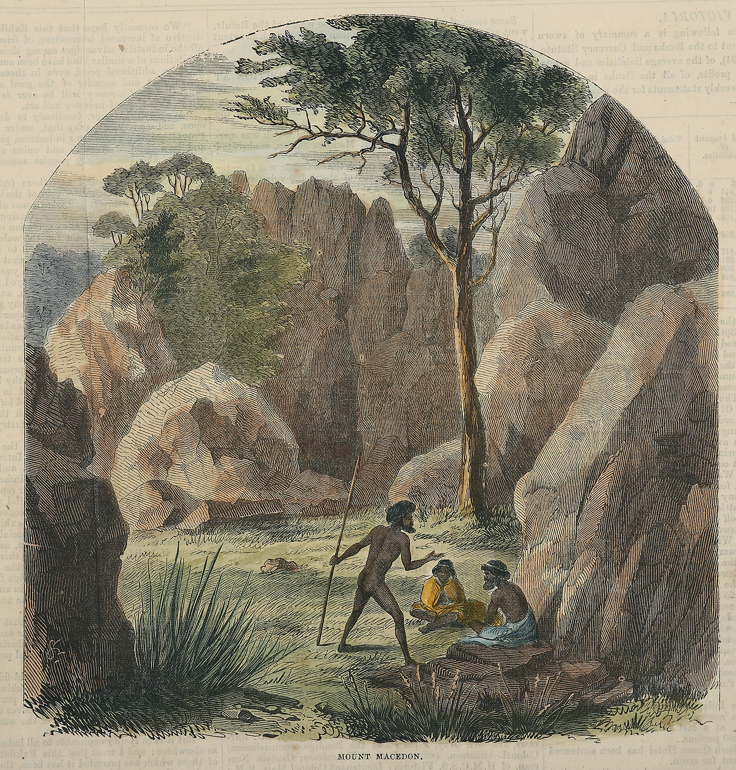 Mount Macedon. | Antique Print Map Room