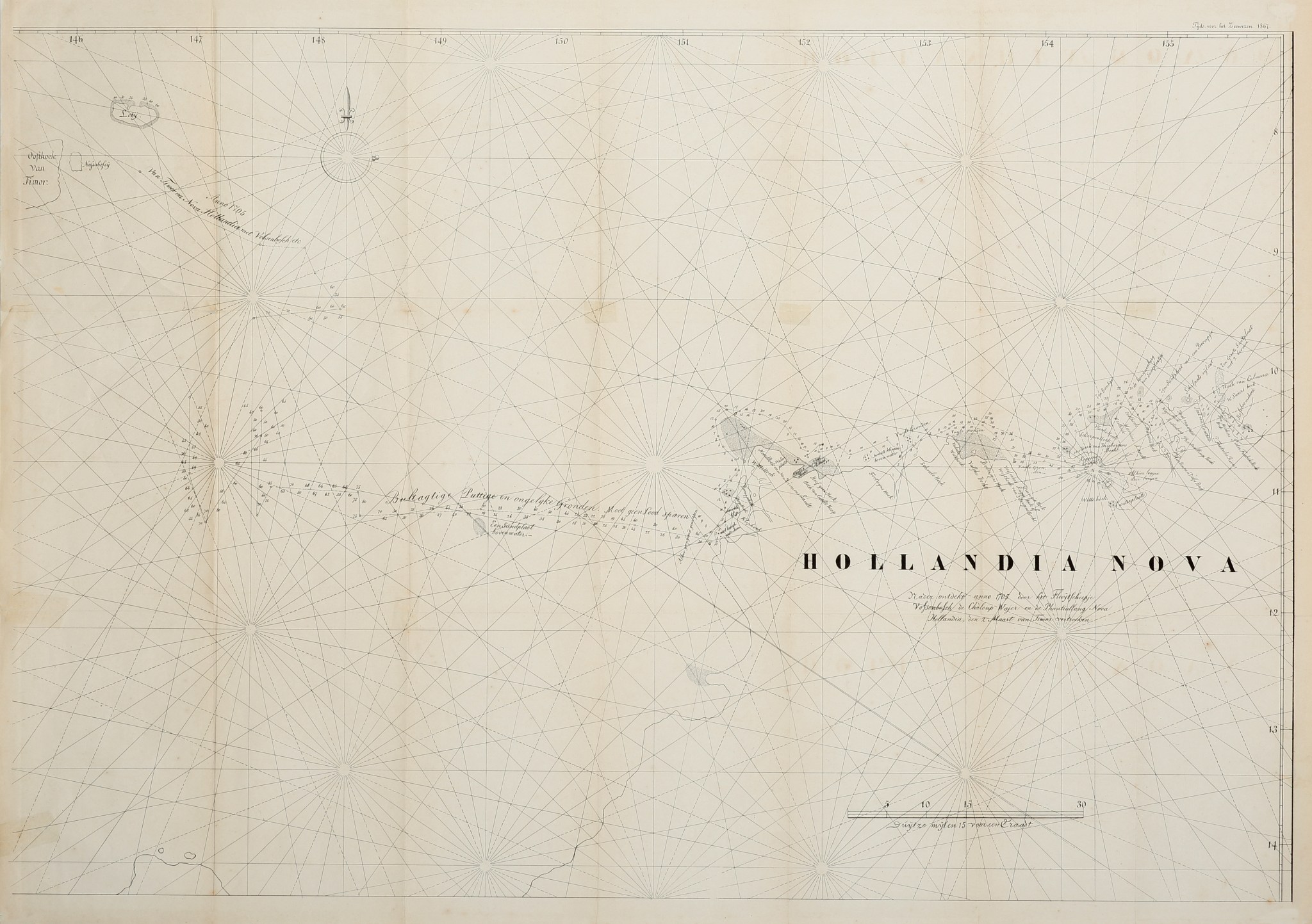 Hollandia Nova - Antique Print Map Room