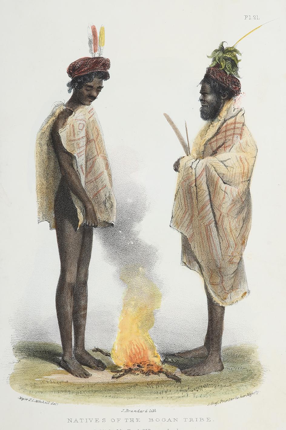 Natives of the Bogan Tribe. - Antique Print Map Room