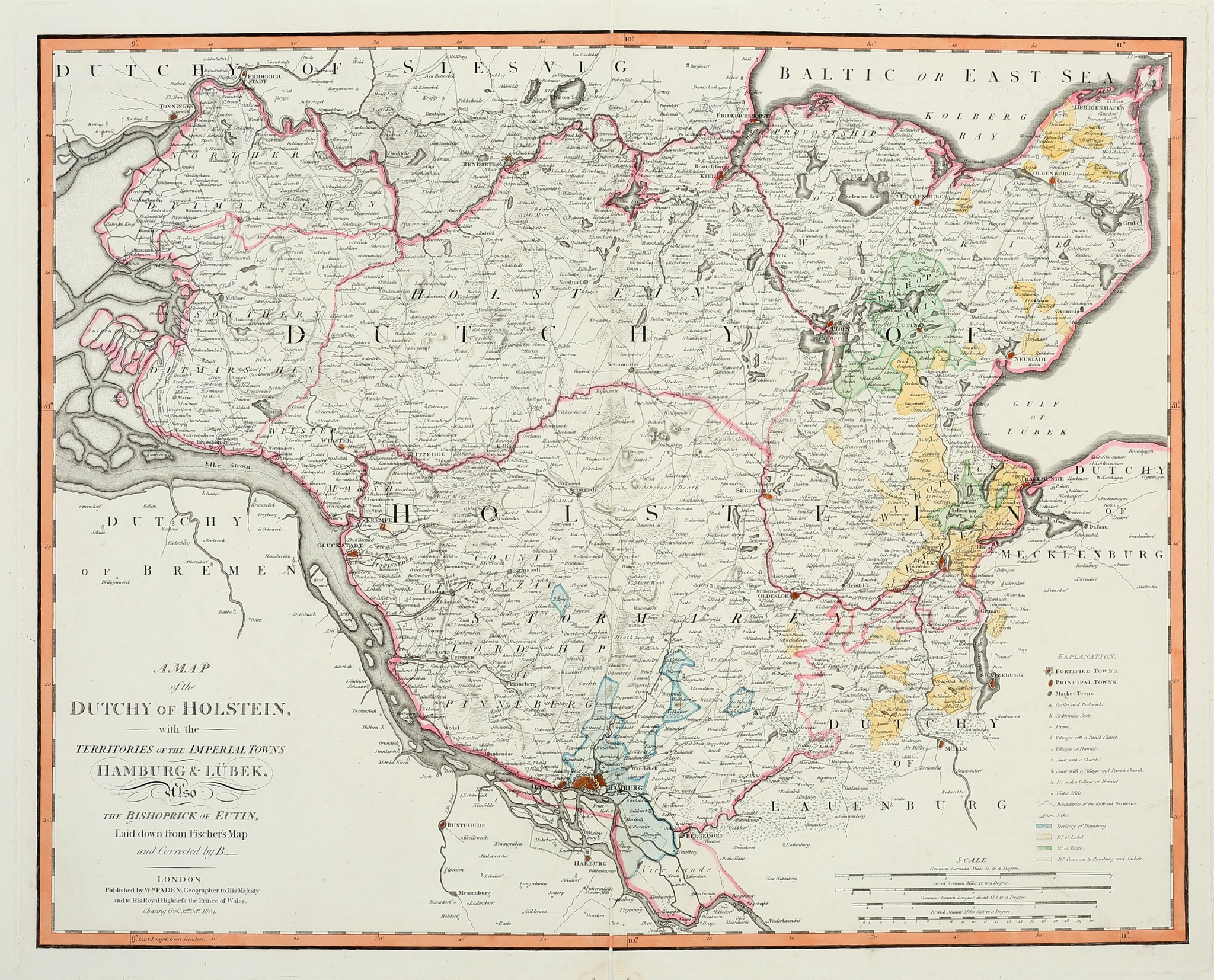 A Map of the Dutchy of Holstein, with the Territories of the Imperial ...