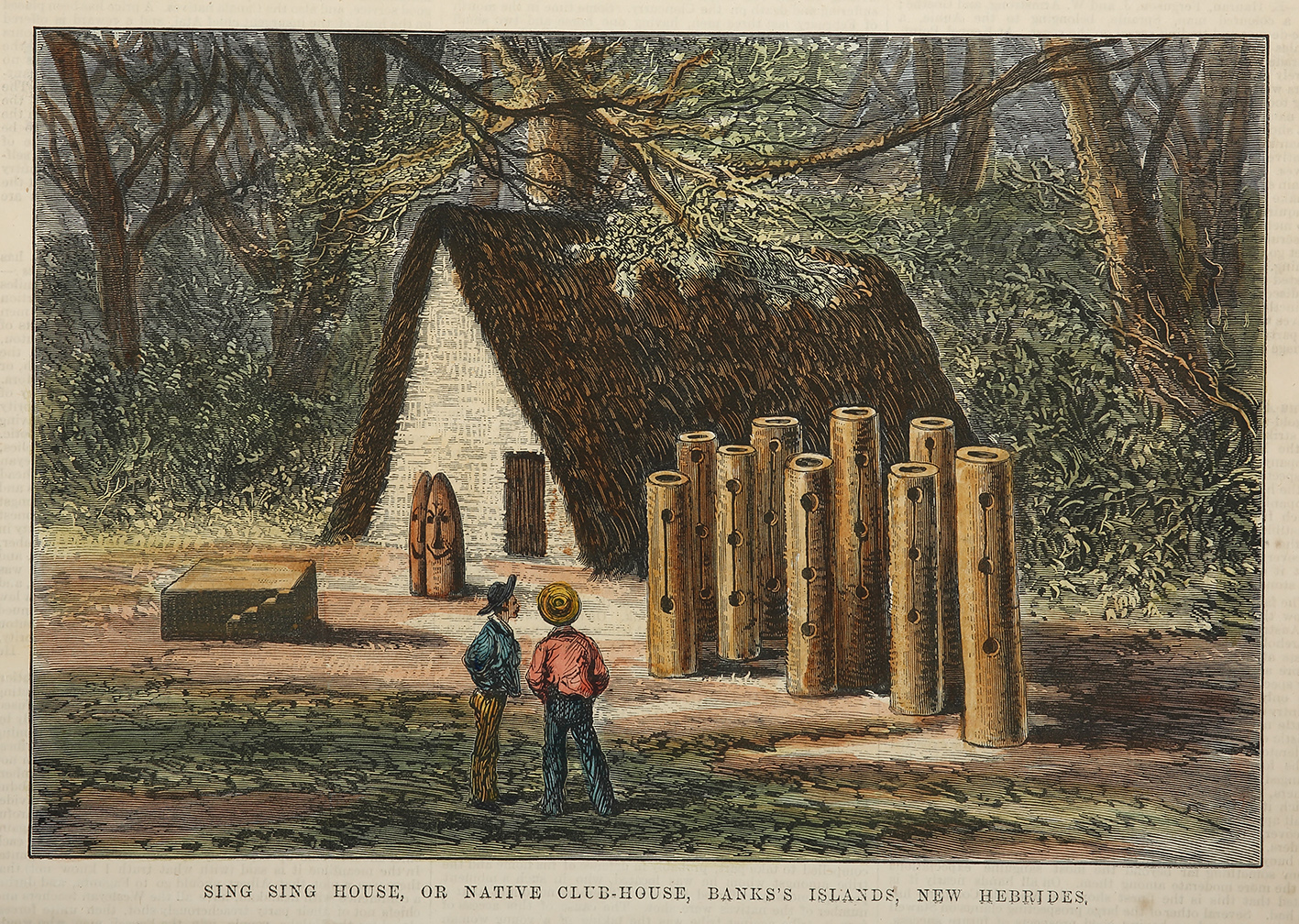 Sing Sing House, or Native Club-house, Banks's Islands, New Hebrides ...
